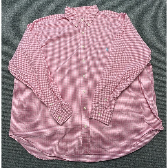 Ralph Lauren | Shirts | Ralph Lauren Shirt Mens 2xb Pink Gingham ...